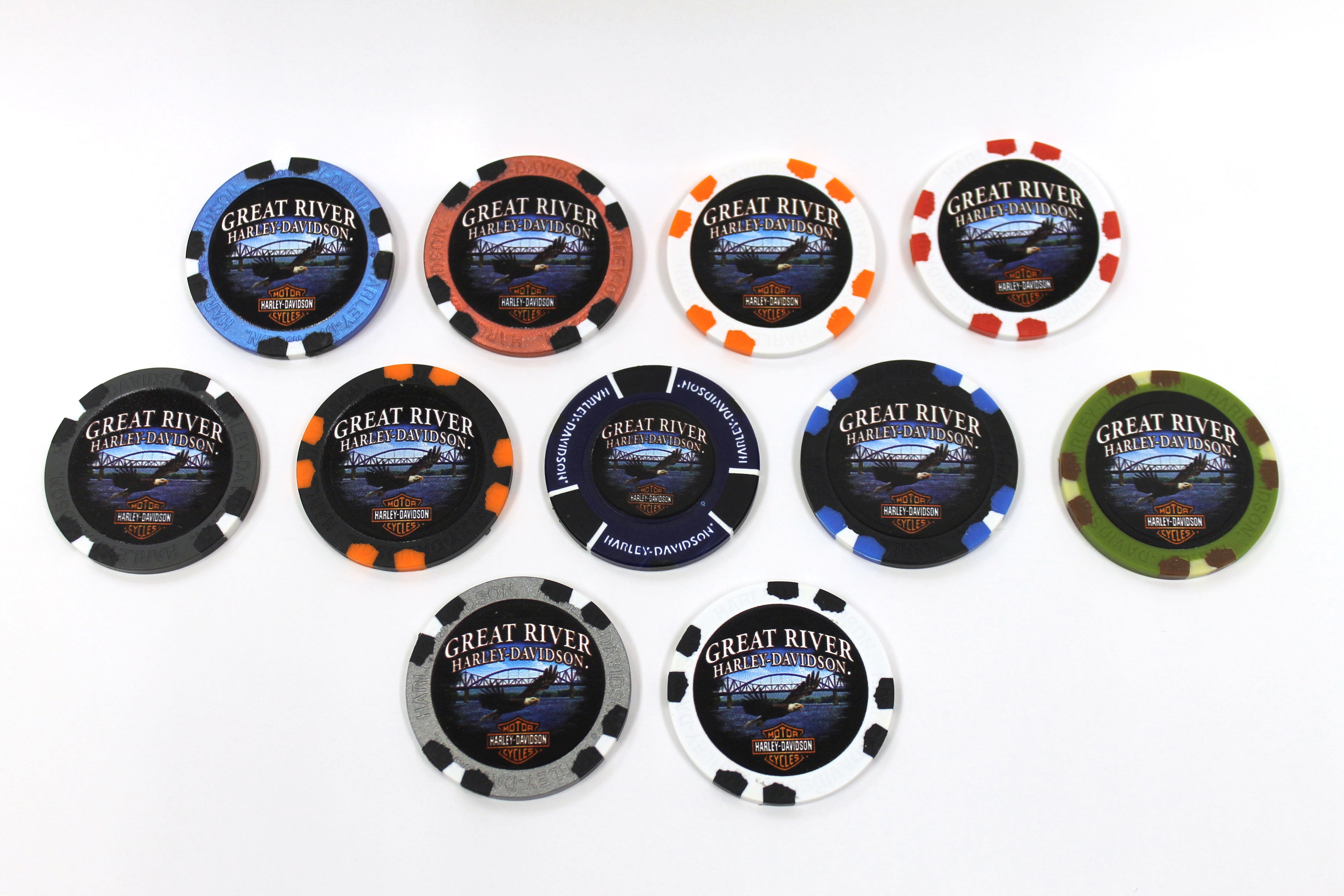 Great River Poker Chip - Eagle Bridge – Great River Harley-Davidson